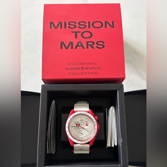 Omega | Accessories | Omega X Swatch Moonswatch Mission To Mars Red And ...